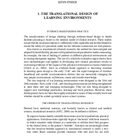 (PDF) The Translational Design of Learning Environments