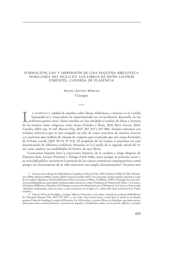 (PDF) Formación, uso y dispersión de una pequeña biblioteca nobiliaria ...