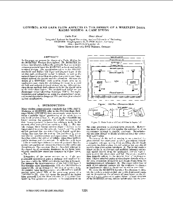 (PDF) Control and data flow aspects in the design of a wireless data ...