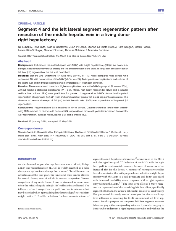 (PDF) Segment 4 and the left lateral segment regeneration pattern after ...