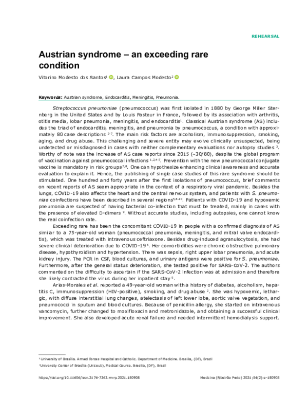 (PDF) Austrian syndrome: an exceeding rare condition