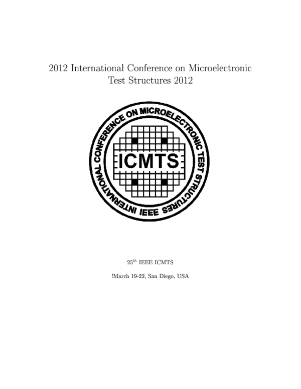 (PDF) Tutorial Program 09 : 05-Introduction to Test Structure Design