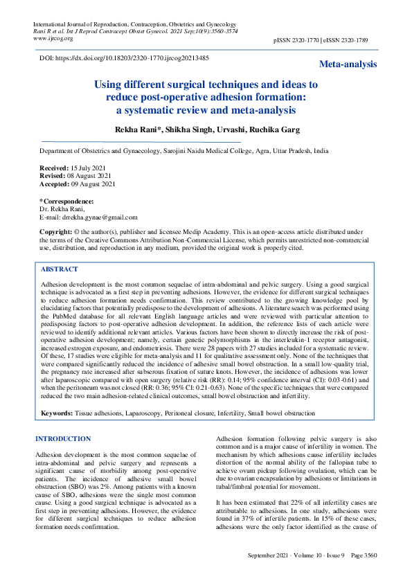 (PDF) Using different surgical techniques and ideas to reduce post ...
