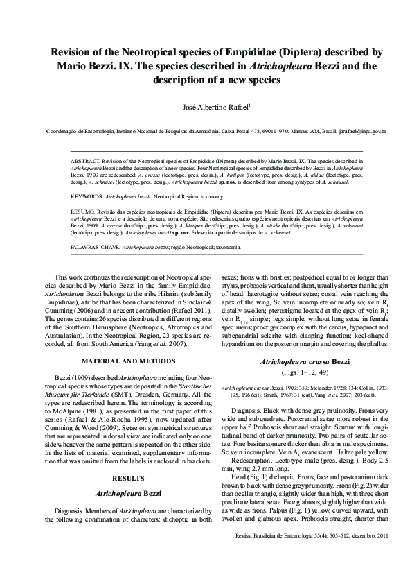 (PDF) Revision of the neotropical species of empididae (Diptera ...