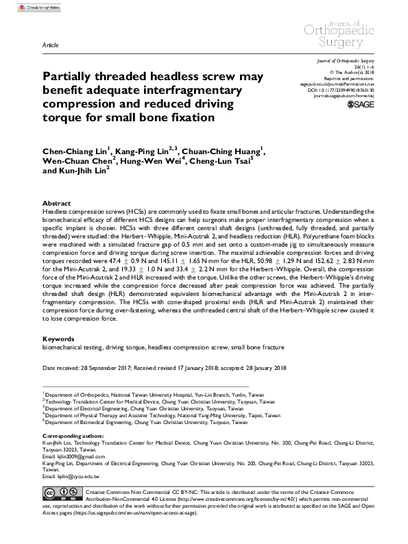(PDF) Partially threaded headless screw may benefit adequate ...