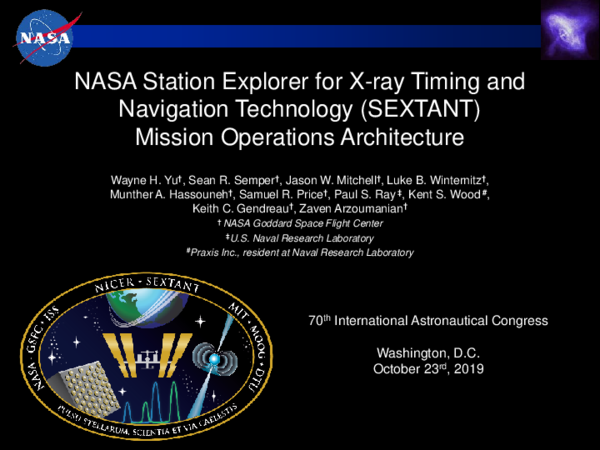(PDF) NASA Station Explorer for X-Ray Timing and Navigation Technology ...