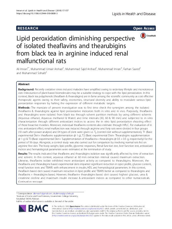 (PDF) Lipid peroxidation diminishing perspective of isolated ...