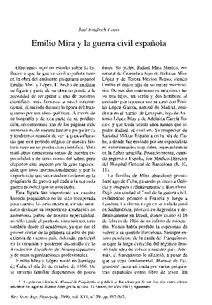 (PDF) Emilio Mira y la guerra civil española