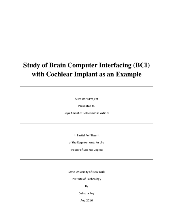 (PDF) Study of Brain Computer Interfacing (BCI) with Cochlear Implant ...