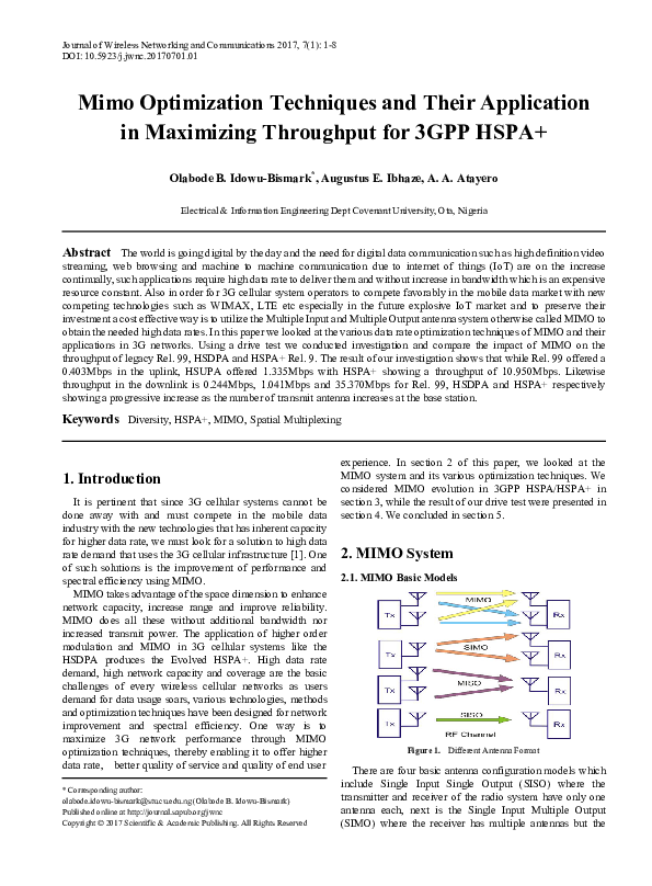 (PDF) Radio Access Network VoIP Optimization and Performance on 3GPP ...