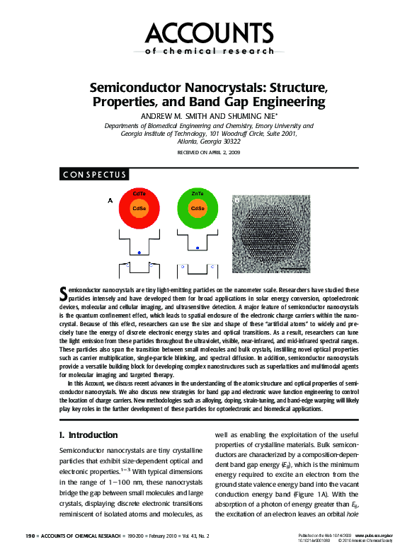 (PDF) Semiconductor Nanocrystals: Structure, Properties, and Band Gap ...