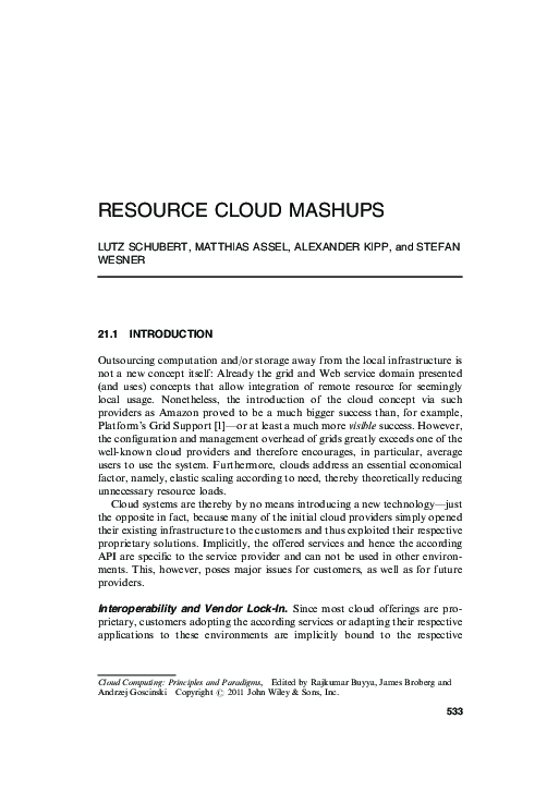 (PDF) Resource Cloud Mashups