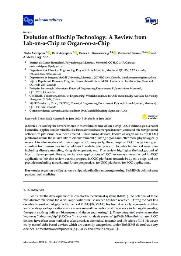 (PDF) Evolution of Biochip Technology: A Review from Lab-on-a-Chip to ...