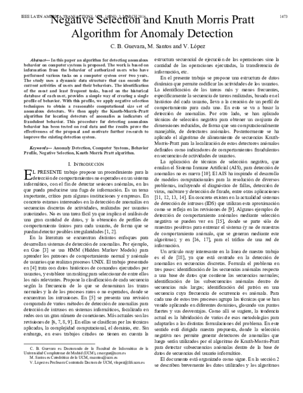 (PDF) Negative Selection and Knuth Morris Pratt Algorithm for Anomaly Detection | Cesar Byron ...