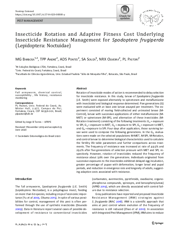 (PDF) Insecticide Rotation and Adaptive Fitness Cost Underlying Insecticide Resistance ...