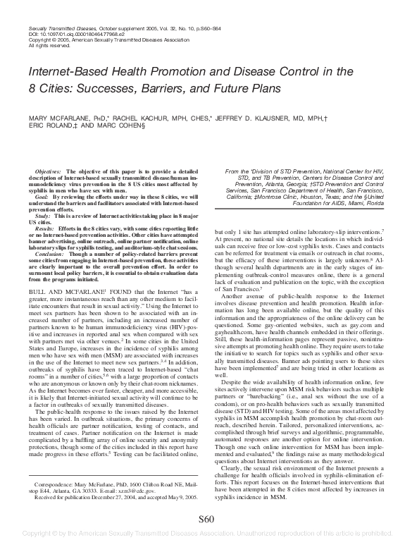 (PDF) Internet-Based Health Promotion and Disease Control in the 8 ...