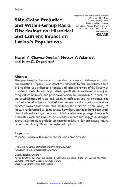 (PDF) Skin-Color Prejudice and Within-Group Racial Discrimination