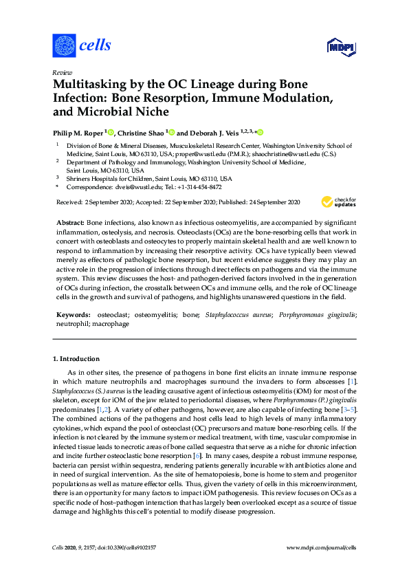(PDF) OC Lineage Roles in Bone Infection Dynamics