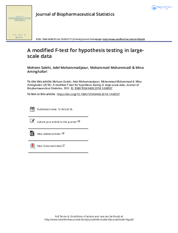 (PDF) A modified F-test for hypothesis testing in large-scale data