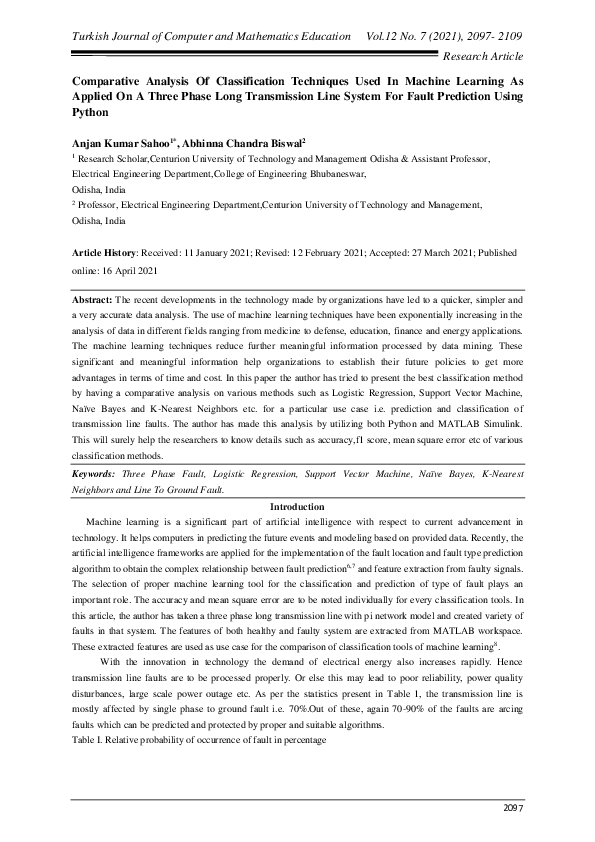 (PDF) Comparative Analysis Of Classification Techniques Used In Machine ...