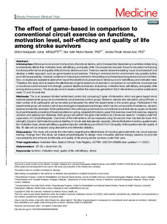 (PDF) The effect of game-based in comparison to conventional circuit exercise on functions ...