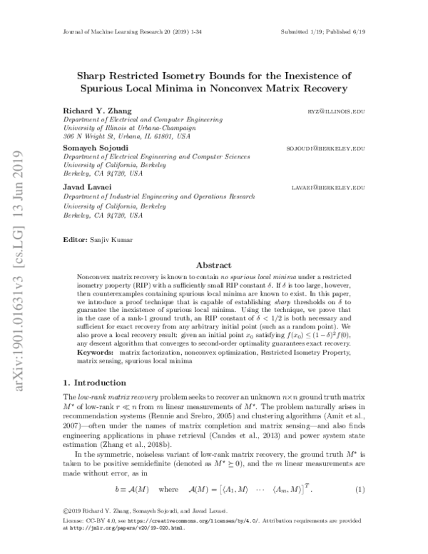 (PDF) Sharp Restricted Isometry Bounds for the Inexistence of Spurious ...