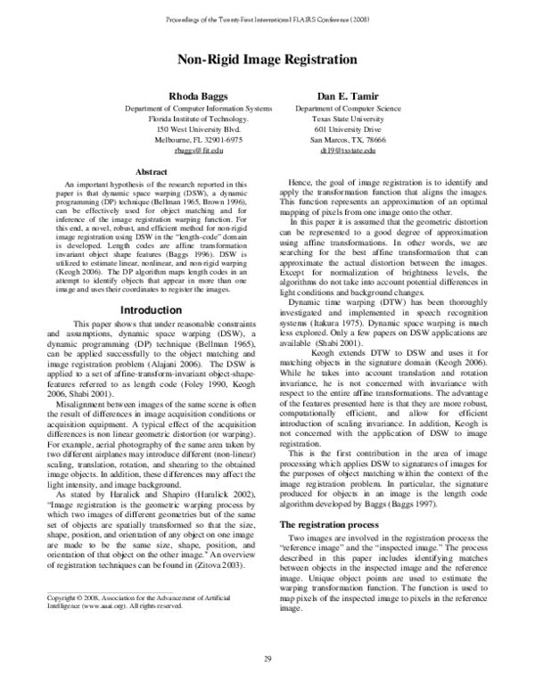 (PDF) Non-Rigid Image Registration
