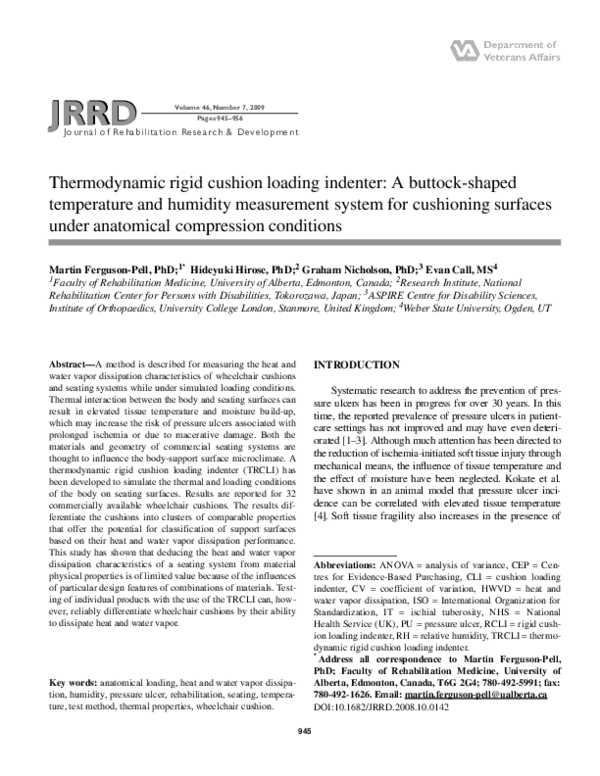 (PDF) Thermodynamic rigid cushion loading indenter: A buttock-shaped ...