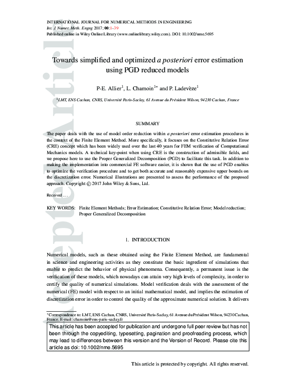 Pdf Towards Simplified And Optimized A Posteriori Error Estimation
