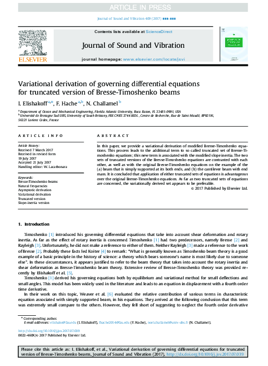 (PDF) Variational derivation of governing differential equations for ...