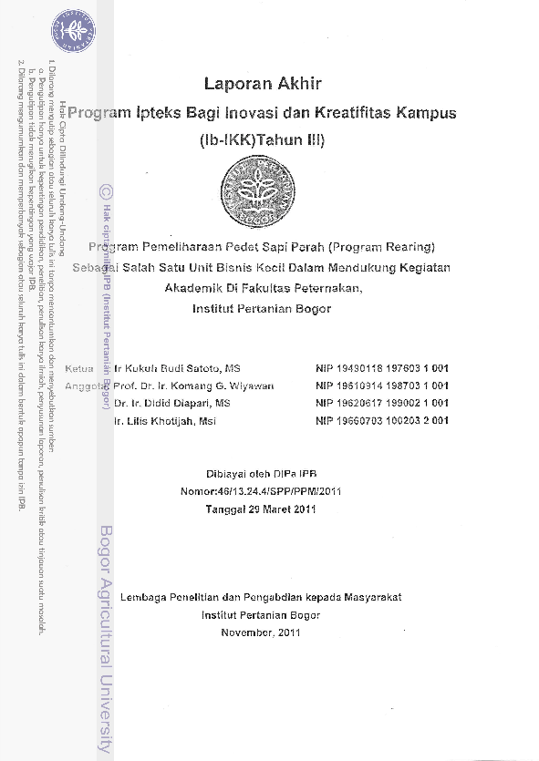 (PDF) Program Pemeliharaan Pedet Sapi Perah (Program Rearing) sebagai ...