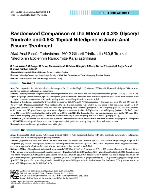 (PDF) Randomised Comparison of the Effect of 0.2% Glyceryl Trinitrate ...