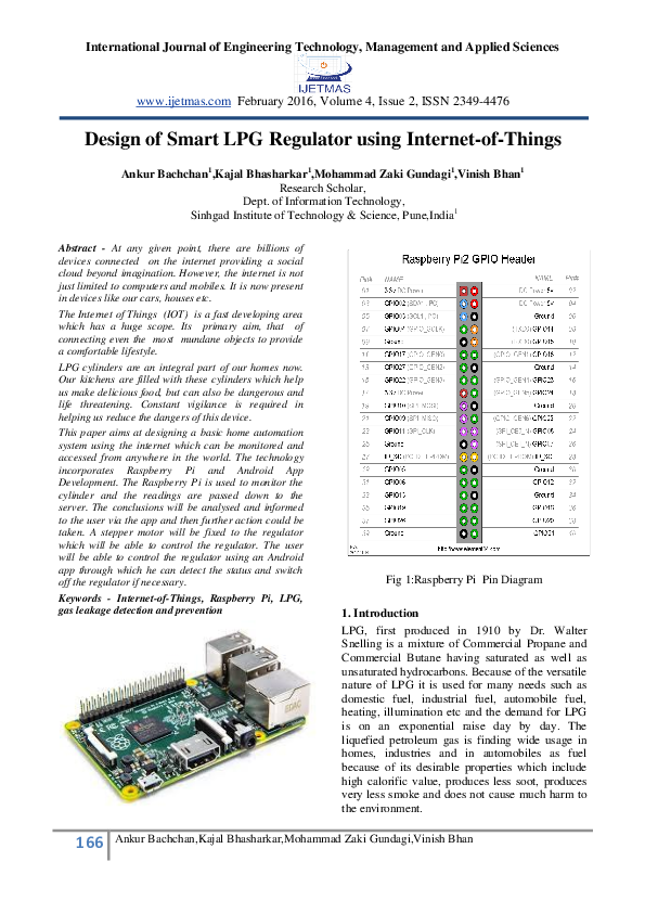 (PDF) 66 Design of Smart LPG Regulator using Internet-of-Things