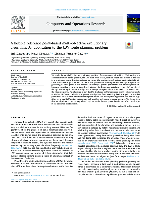 (PDF) A Flexible Reference Point-Based Multi-objective Evolutionary Algorithm: An Application to ...