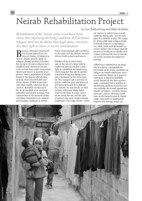 (PDF) Neirab Rehabilitation Project