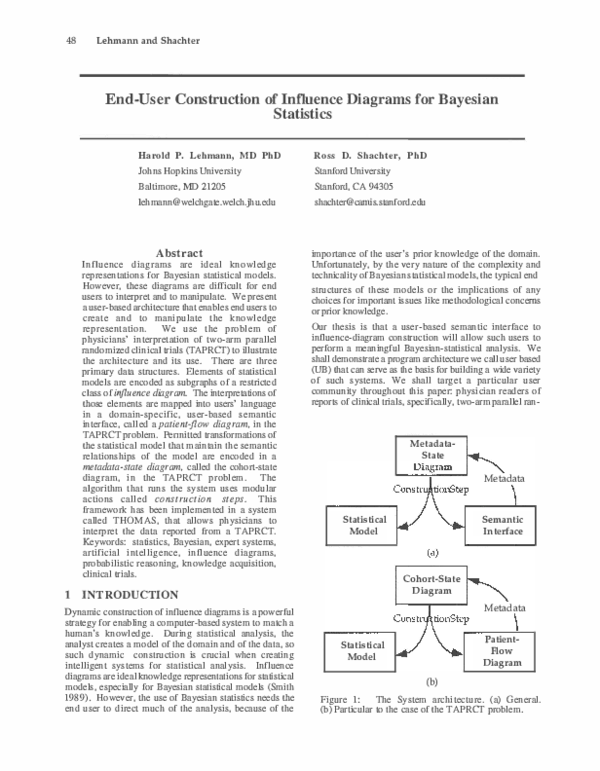 (PDF) End-User Construction of Influence Diagrams for Bayesian Statistics