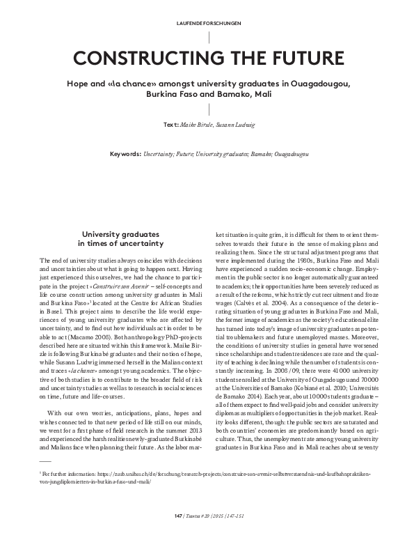 (PDF) Constructing the Future