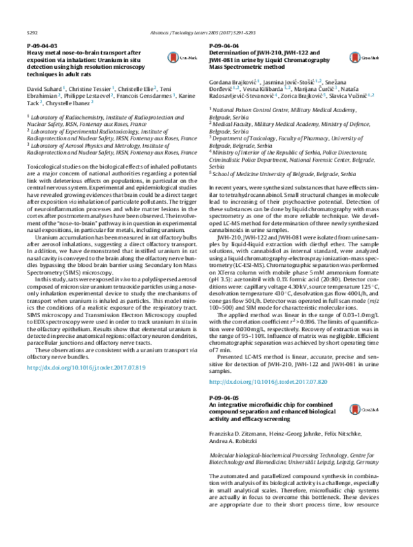 (PDF) Determination of JWH-210, JWH-122 and JWH-081 in urine by Liquid ...