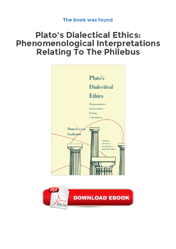 (PDF) Plato’s Dialectical Ethics