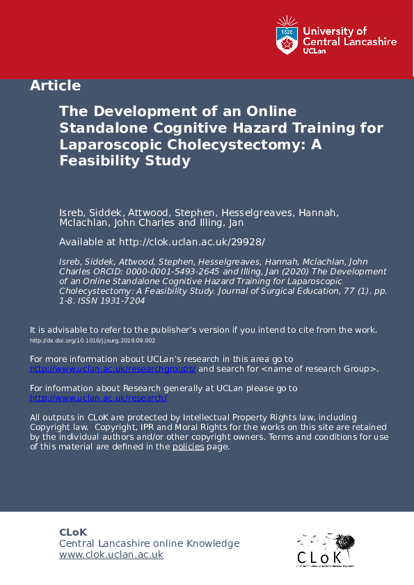 (PDF) The Development of an Online Standalone Cognitive Hazard Training ...