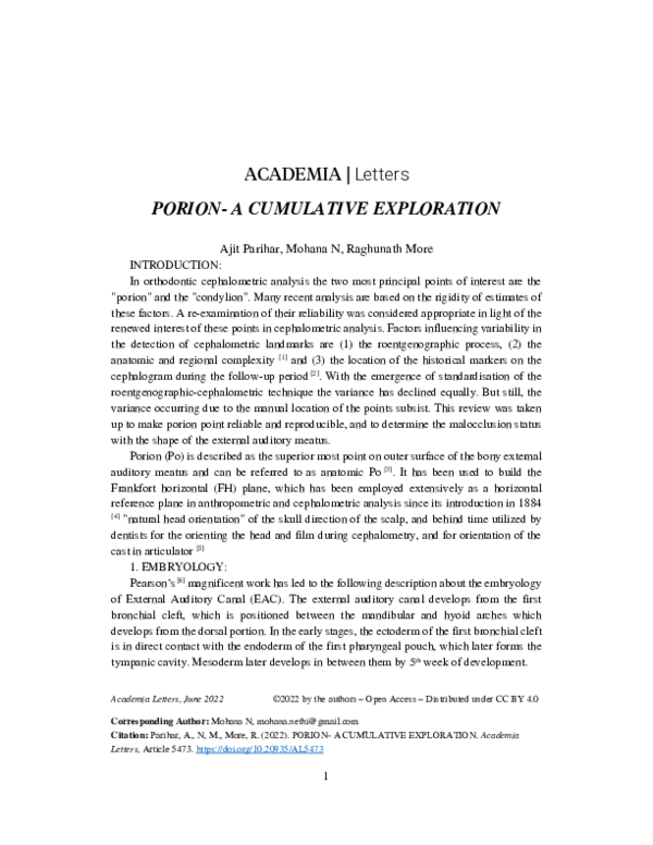 (PDF) PORION- A CUMULATIVE EXPLORATION