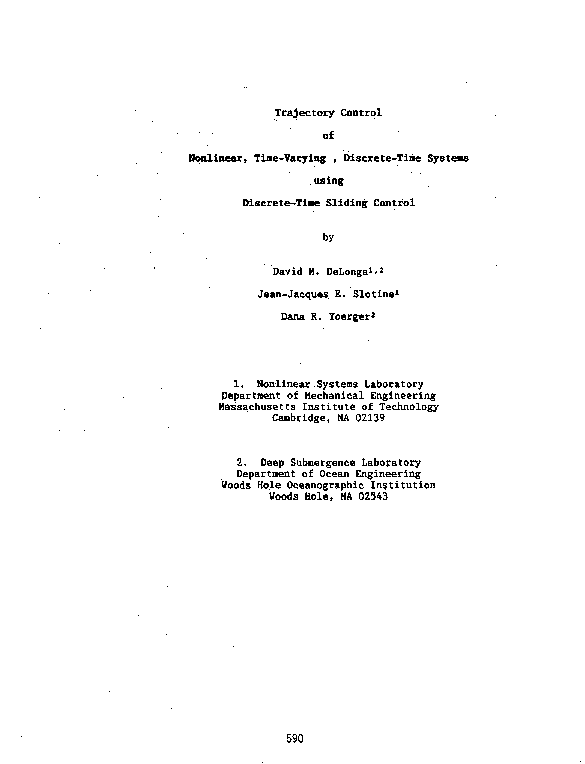 Pdf Trajectory Control Of Nonlinear Time Varying Discrete Time Systems Using Discrete Time