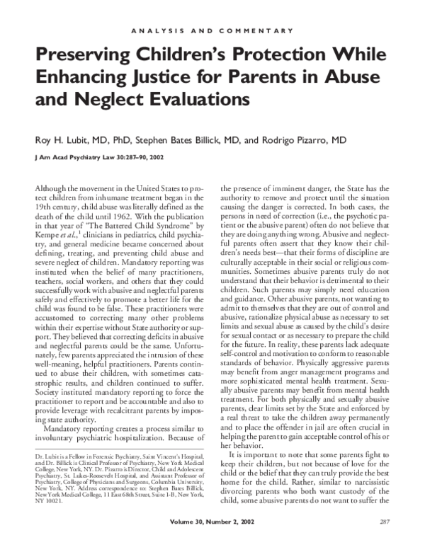 (PDF) Preserving children's protection while enhancing justice for ...