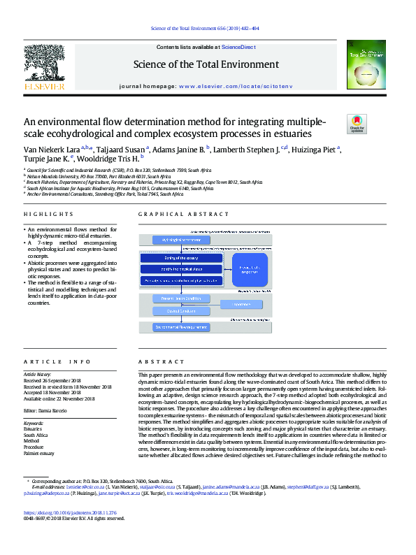 (PDF) An environmental flow determination method for integrating ...