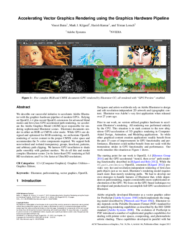 Pdf Accelerating Vector Graphics Rendering Using The Graphics Hardware Pipeline