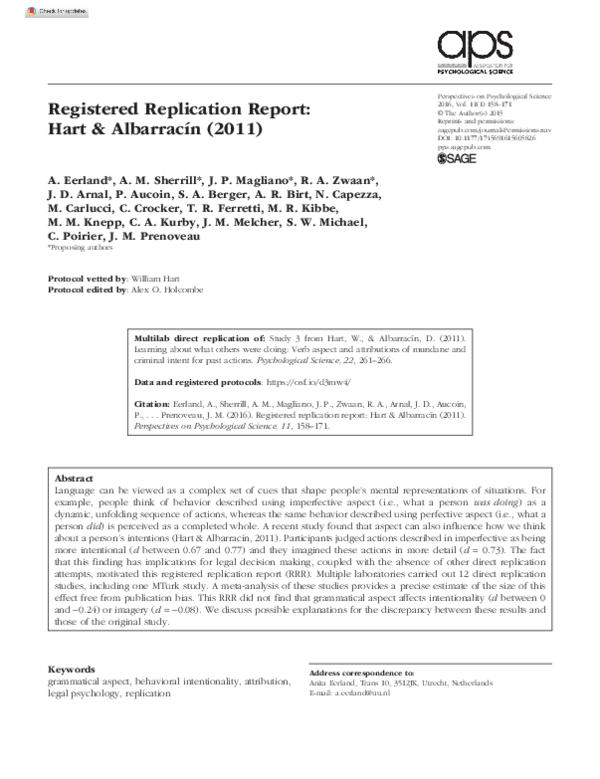 (PDF) Registered Replication Report