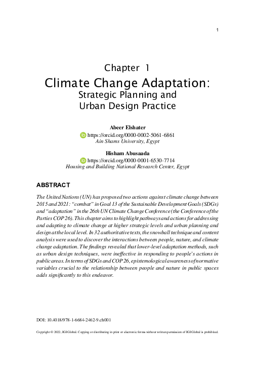 (PDF) Climate change adaptation: Strategic planning and urban design ...
