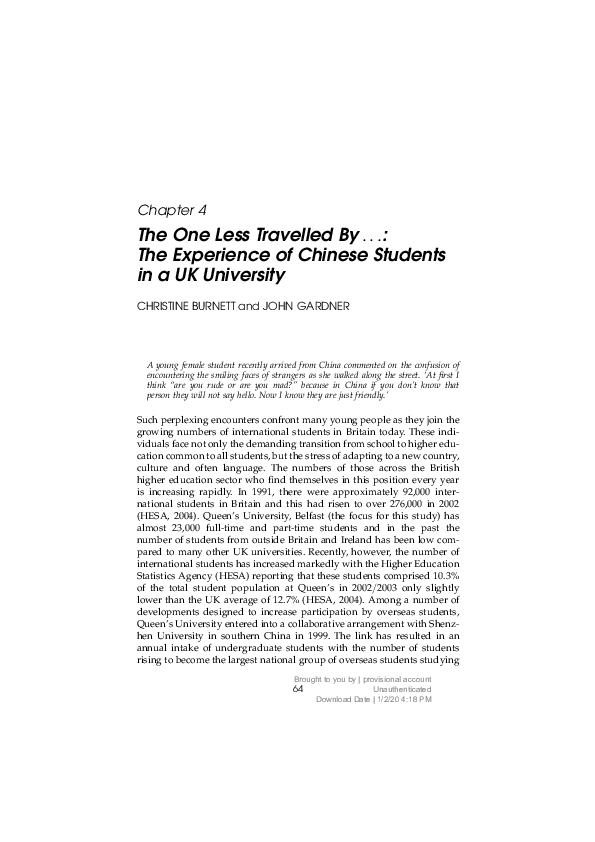 (PDF) Living and Studying Abroad: Research and Practice edited by BYRAM ...