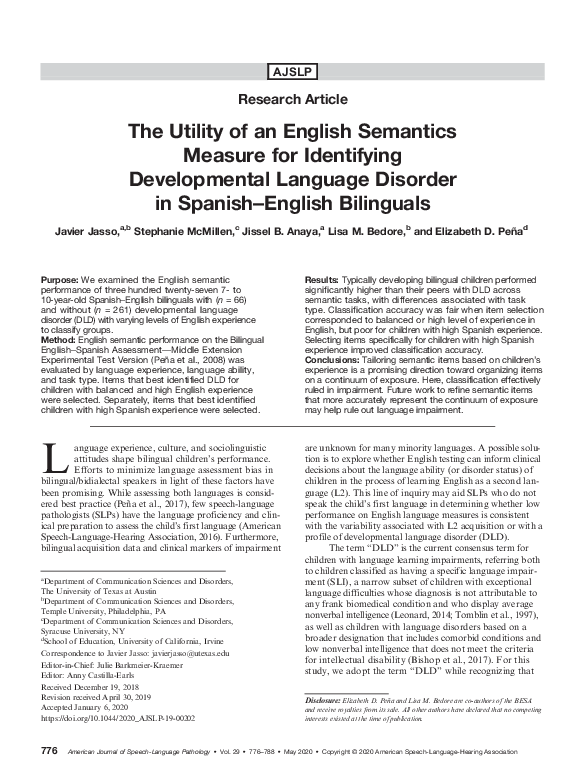 (PDF) The Utility of an English Semantics Measure for Identifying ...