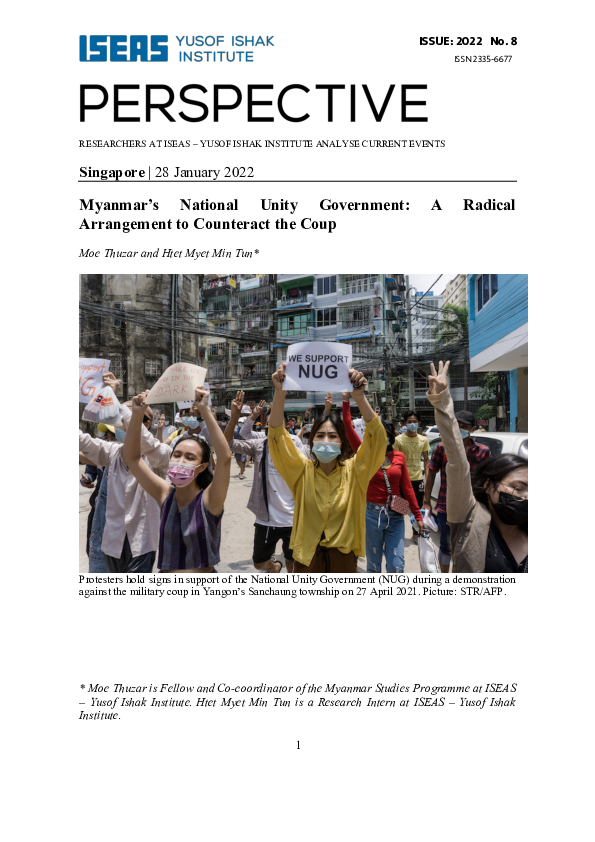 (PDF) Myanmar’s National Unity Government: A Radical Arrangement to ...